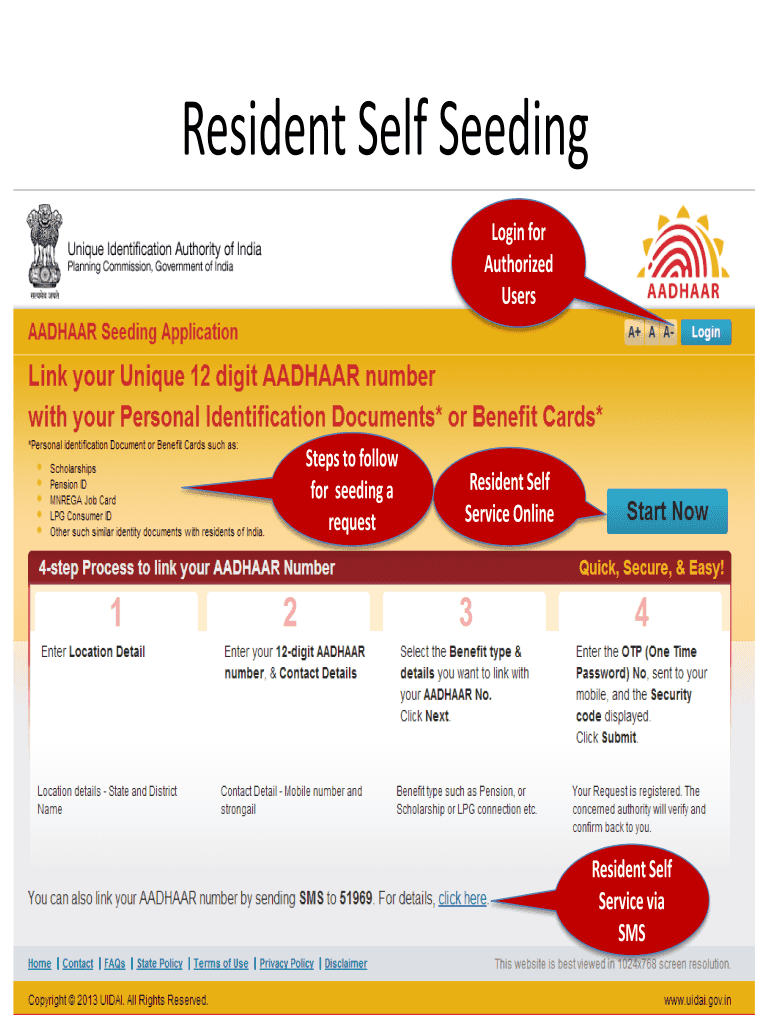 Fillable Online Resident Self Seeding Fax Email Print - pdfFiller