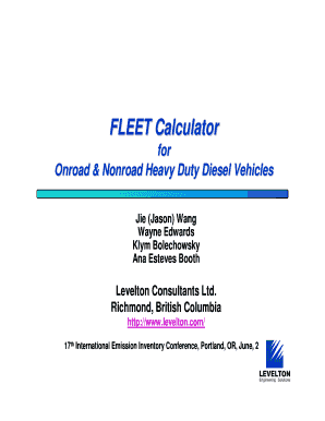 Fillable Online FLEET Calculator Fax Email Print - pdfFiller