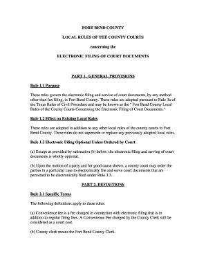 Fillable Online ELECTRONIC FILING OF COURT DOCUMENTS Fax Email Print ...