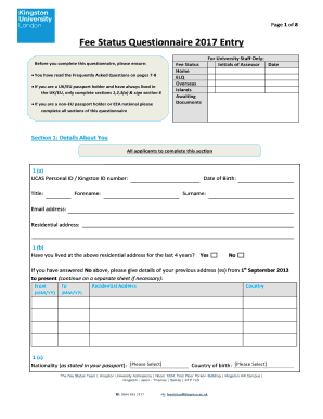 Fillable Online Before you complete this questionnaire, please ensure ...