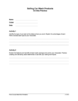 Fillable Online Selling Car Wash Products Fax Email Print - pdfFiller
