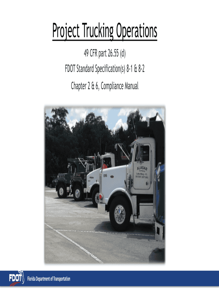 Fillable Online Project Trucking Operations Fax Email Print - pdfFiller