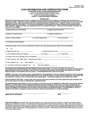 Fillable Online LOAN INFORMATION AND VERIFICATION FORM Fax Email Print ...