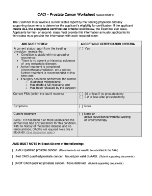 Fillable Online CACI Prostate Cancer Worksheet (Updated 8/26/2015) Fax ...