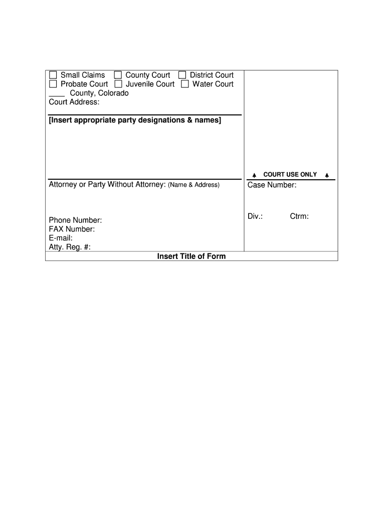 Fillable Online Water Court Fax Email Print - pdfFiller