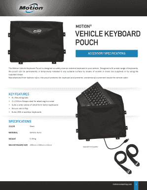 Fillable Online VEHICLE KEYBOARD Fax Email Print - pdfFiller