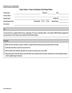 Fillable Online Urinary Catheter or Urinary Tract Infection Critical ...