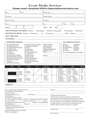 Fillable Online Event Medic Services Fax Email Print - pdfFiller