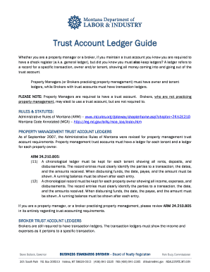 Fillable Online Trust Account Ledger Guide Fax Email Print - pdfFiller