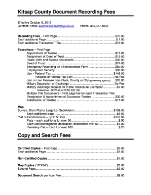 Fillable Online Kitsap County Document Recording Fees Fax Email Print ...