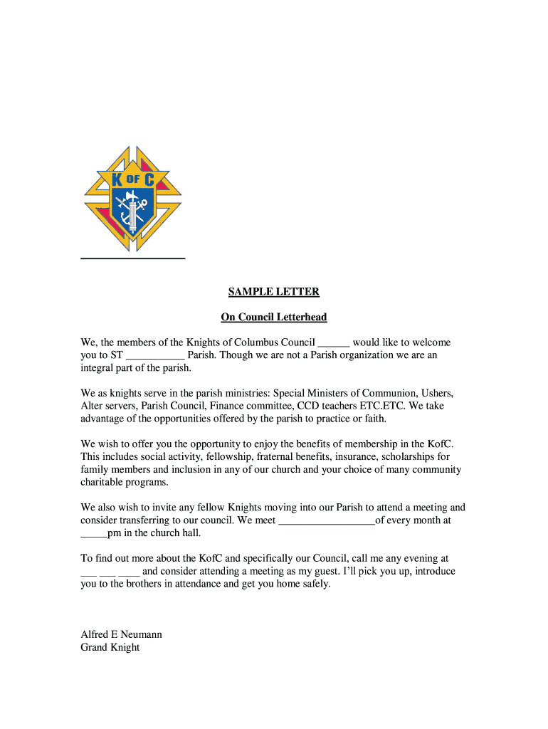 Fillable Online On Council Letterhead Fax Email Print - pdfFiller