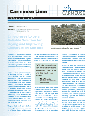 Fillable Online Carmeuse Lime Fax Email Print - pdfFiller