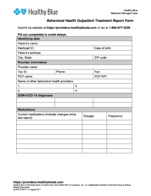 Fillable Online Healthy Blue Fax Email Print - pdfFiller