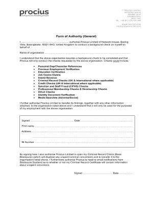 Fillable Online PROCIUS LIMITED Fax Email Print - pdfFiller