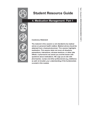 Fillable Online Medication Management: Part 1 Fax Email Print - pdfFiller