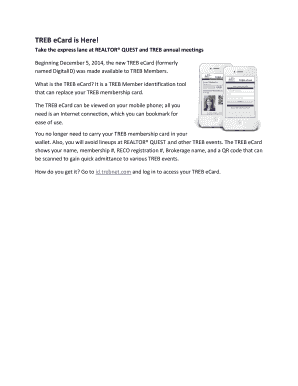 Fillable Online TREB eCard is Here Fax Email Print - pdfFiller