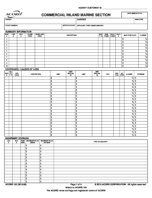 Fillable Online COMMERCIAL INLAND MARINE SECTION Fax Email Print ...