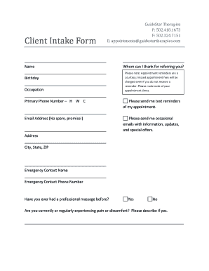 Fillable Online GuideStar Therapies Fax Email Print - pdfFiller