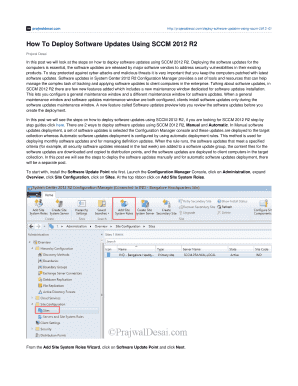 Fillable Online How To Deploy Software Updates Using SCCM 2012 R2 Fax ...