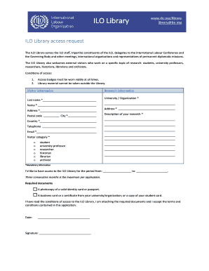 Fillable Online ILO Library Fax Email Print - pdfFiller