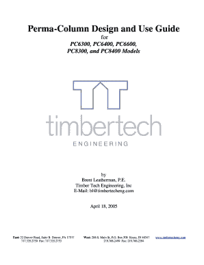 Fillable Online Perma-Column Design and Use Guide Fax Email Print ...