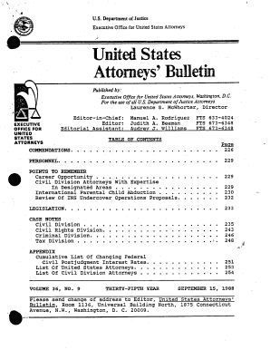 Fillable Online S Department of Justice Fax Email Print - pdfFiller
