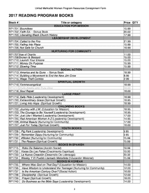 Fillable Online United Methodist Women Program Resources Consignment ...