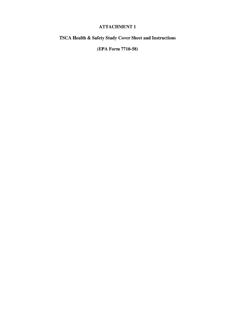 Fillable Online reginfo ATTACHMENT 1 TSCA Health & Safety Study Cover ...