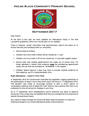 Fillable Online Holme Slack Community Primary School Fax Email Print ...