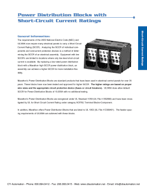 Fillable Online Power Distribution Blocks with Fax Email Print - pdfFiller
