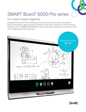 Fillable Online SMART Board 6000 Pro series Fax Email Print - pdfFiller