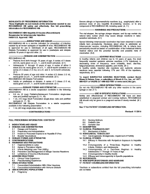 Fillable Online RECOMBIVAX HB safely and effectively Fax Email Print ...