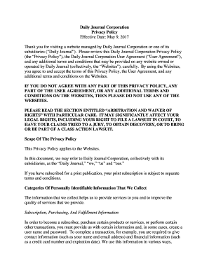 Fillable Online Daily Journal Corporation Fax Email Print - pdfFiller