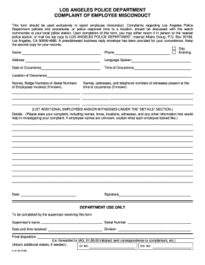 Fillable Online This form should be used exclusively to report employee ...