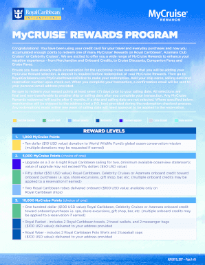 Fillable Online MyCRUISE REWARDS PROGRAM Fax Email Print - pdfFiller