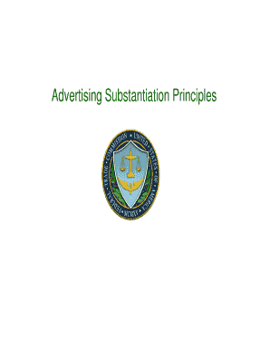 Fillable Online Advertising Substantiation Principles Fax Email Print ...