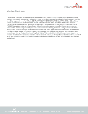 Fillable Online Webinar Disclaimer Fax Email Print - pdfFiller