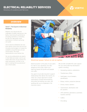 Fillable Online ELECTRICAL RELIABILITY SERVICES Fax Email Print - pdfFiller