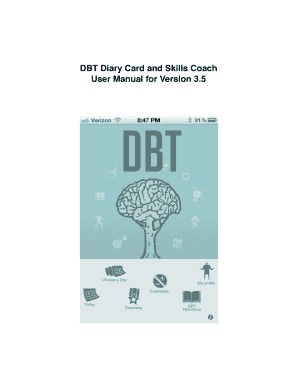 Fillable Online DBT Diary Card and Skills Coach Fax Email Print - pdfFiller