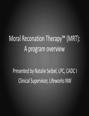 Fillable Online Moral Reconation Therapy (MRT): Fax Email Print - pdfFiller