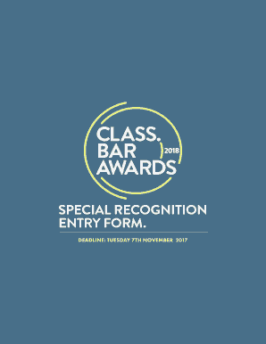 Fillable Online CLASS BAR AWARDS Fax Email Print - pdfFiller