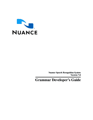 Fillable Online Nuance Speech Recognition System Fax Email Print ...