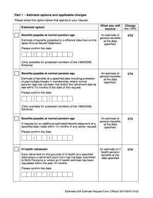 Fillable Online NHS Pensions Request for an estimated statement of Fax ...