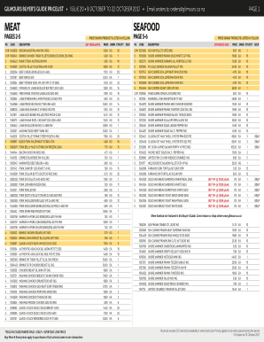 Fillable Online GILMOURS BUYERS GUIDE PRICELIST ISSUE 20 9 October to ...