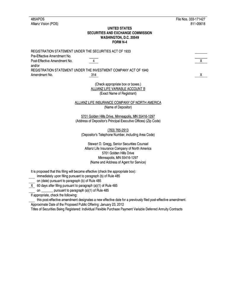 Fillable Online Allianz Vision (POS) Fax Email Print - pdfFiller