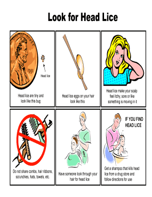 Fillable Online cdc Look for Head Lice - cdc Fax Email Print - pdfFiller