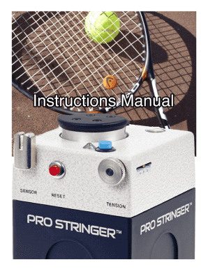 Fillable Online How to: String a tennis racket w/ Pro Stringer Digital ...