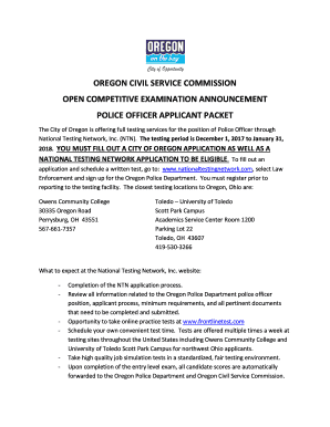 Fillable Online OREGON CIVIL SERVICE COMMISSION Fax Email Print - pdfFiller
