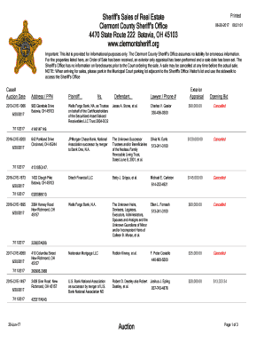 Fillable Online Sheriffs Sales of Real Estate Fax Email Print - pdfFiller