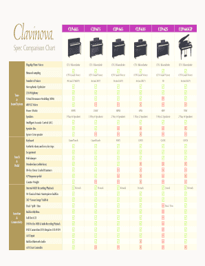 Fillable Online Spec Comparison Chart Fax Email Print - pdfFiller